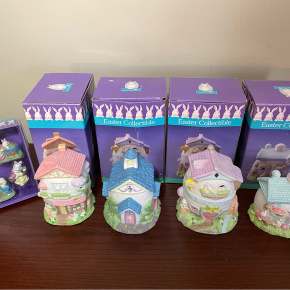 Kohl's | Holiday | Easter Bunny Village 5 Houses And Bunny Figurines 5 ...